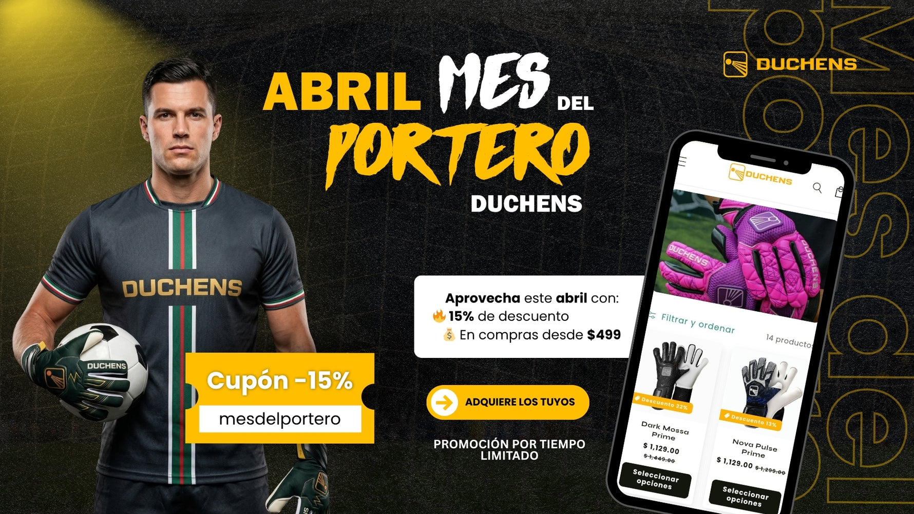 Duchens: Guantes de portero de alta calidad en México